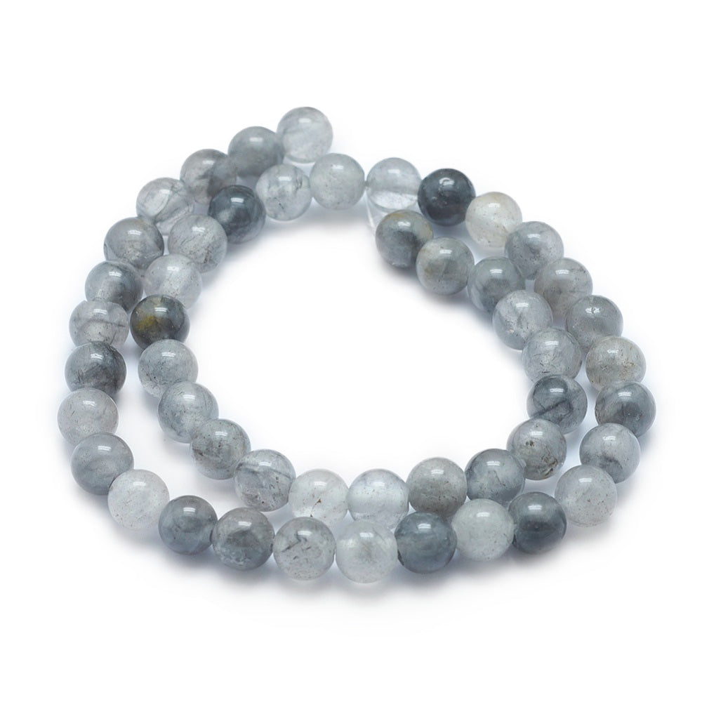 Cloudy Quartz Beads, Semi-Precious Stone, 8mm, 45pcs/strand – Bead Lot