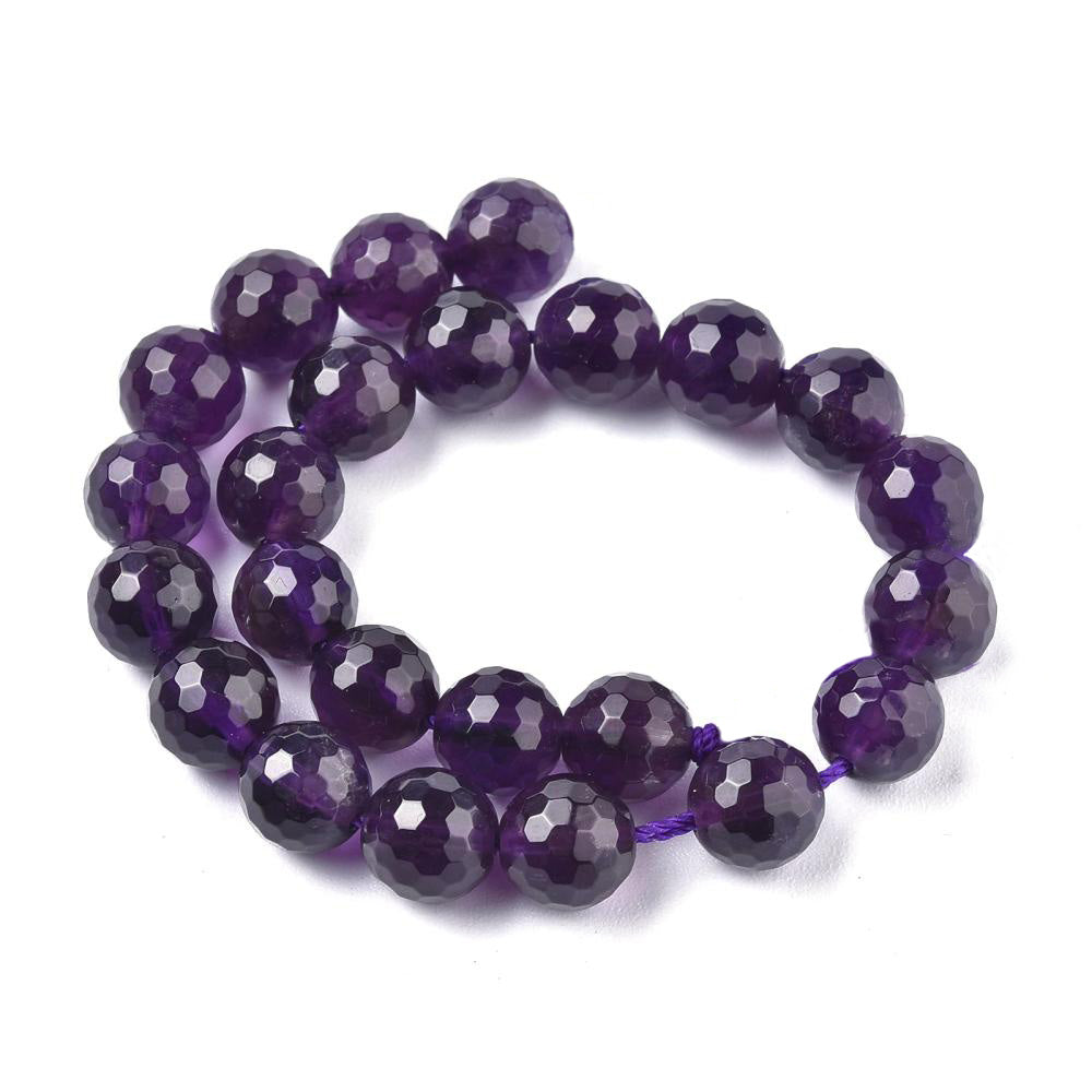 Faceted Amethyst Beads, Semi-Precious Stone, 8mm, 22pcs/strand – Bead Lot