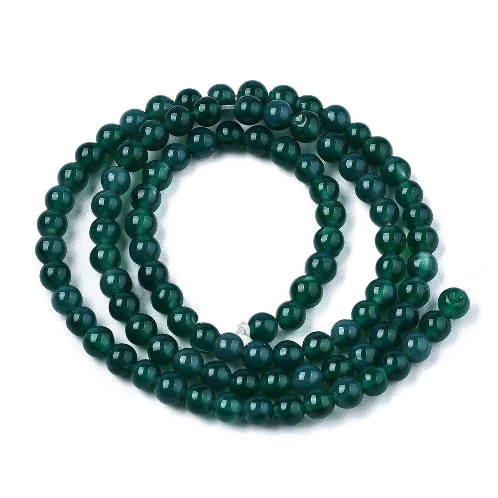Green Onyx Beads, Agate, Semi-Precious Stone, 4mm – Bead Lot