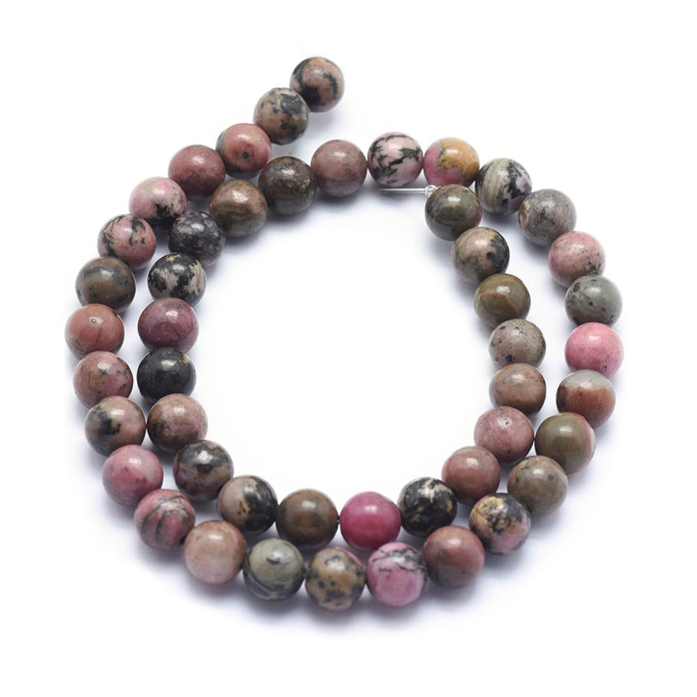 Rhodonite Beads, Multi-Color, Semi-Precious Stone Beads – Bead Lot