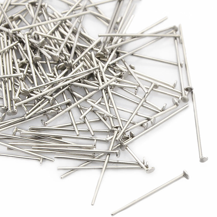 304 Stainless Steel Flat Head Pins, 40x0.6mm, approx. 100pcs/package ...